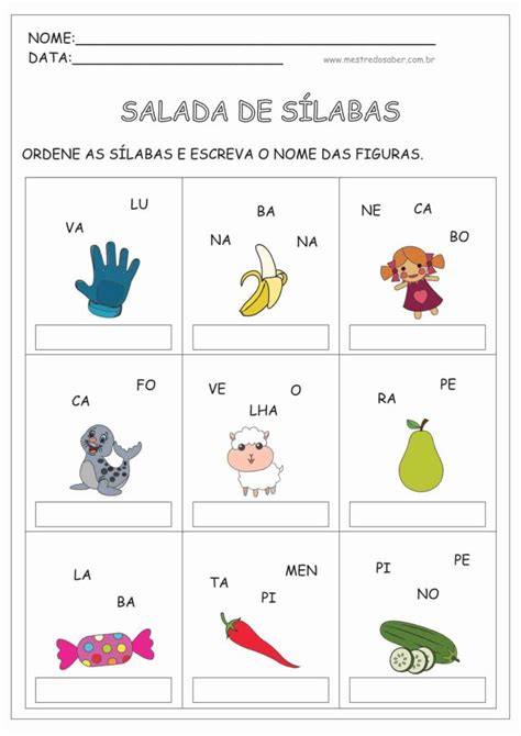 Atividades de Alfabetização Mestre do Saber School Activities