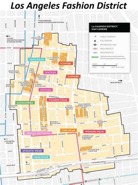 Fashion District Map Los Angeles Ontheworldmap