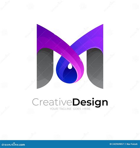 Logotipo De La Letra M Colorida Del Logotipo Con Un Logotipo Sencillo