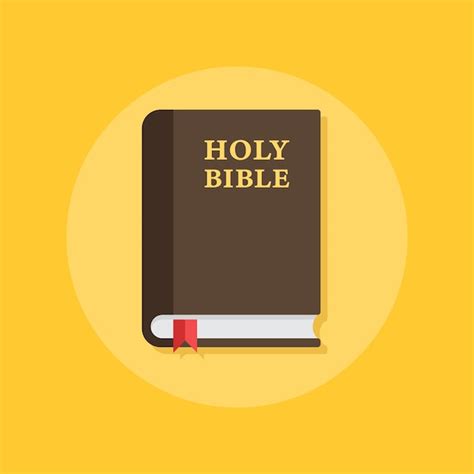 Ícone da bíblia sagrada em estilo plano ilustração vetorial de livro