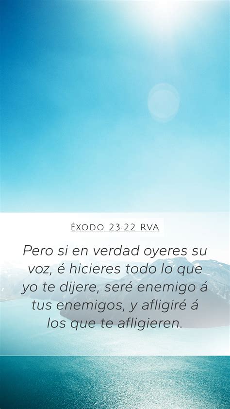Éxodo 23 22 RVA Mobile Phone Wallpaper Pero si en verdad oyeres su