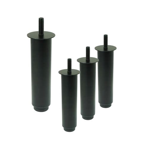 Nogi nóżki 20 30 cm stalowe regulowane ze szpilką M10 x 30 mm czarne
