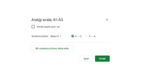 Word Excel Dökümanlar ve E Tablolar da Alfabetik Sıralama Nasıl Yapılır