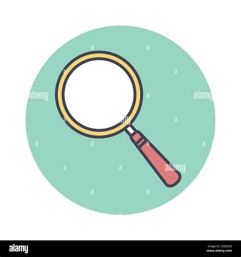 Icono Vector de lupa Estilo de relación de posición de color