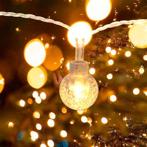 Serie De Luces En Forma De Esferas Luz Amarilla 3m Esferas Luces