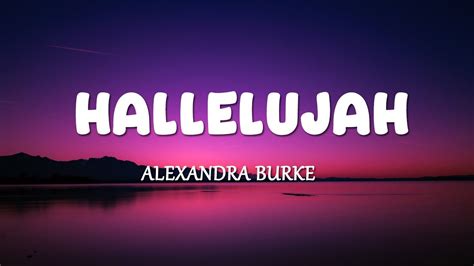 Alexandra Burke Hallelujah Lyrics Youtube