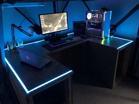 Custom RGB Desk Project Complete Syncs To Music But Videos Arent