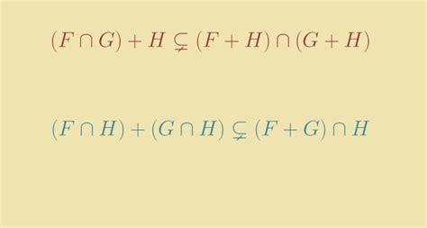 intersection and sum of vector subspaces image math counterexamples