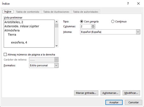Curso Gratis De Word Aulaclic Tablas De Contenidos De