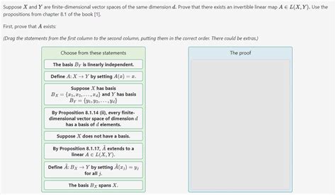 solved suppose x and y are finite dimensional vector spaces