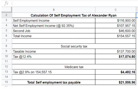 Solved Psa Calculate Self Employment Tax For Each Of The