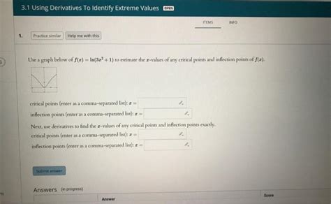 solved use a graph below of f x ln 3x2 1 to estimate the