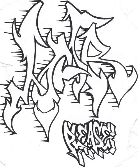 Dibujos de graffiti para imprimir y colorear Colorear imágenes