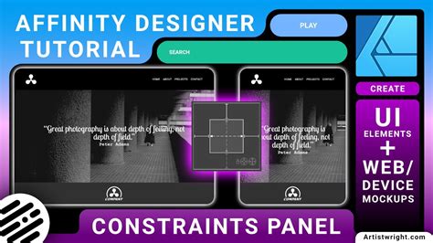 Affinity Designer Tutorial UI And Website Mockups Using Constraints