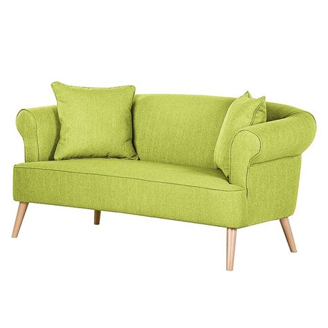 Sofa Lilou 2 Sitzer Webstoff Grün Zweisitzer sofa Kleines sofa Sofa