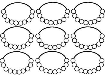 Dessins de colliers à 10 et 100 perles by Les Trombones TPT