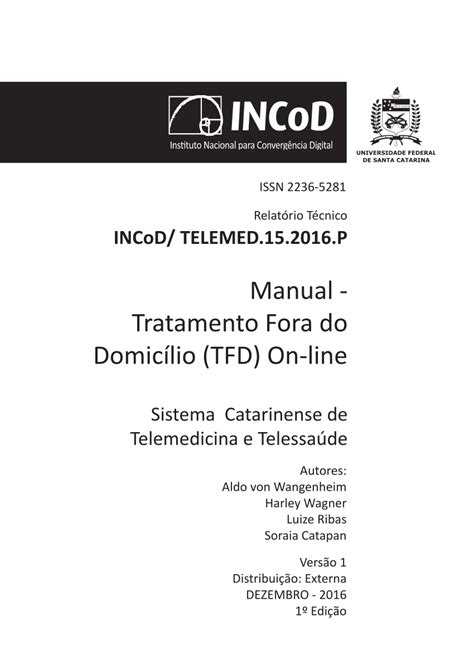 PDF Manual Tratamento Fora do Domicílio TFD On line