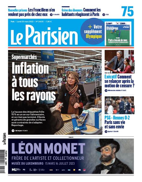 Le Parisien N20230320 du 20 mars 2023 à télécharger sur iPad
