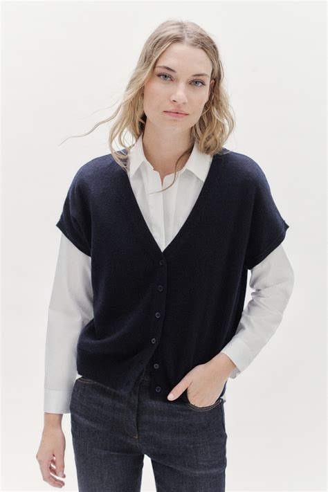 Gilet Lexie Bleu Marine Femme Caroll