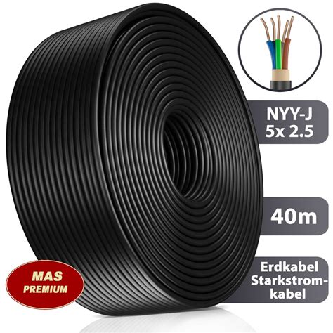 Erdkabel Starkstromkabel 40 m NYY J 5x2 5 mm² Kaufland de