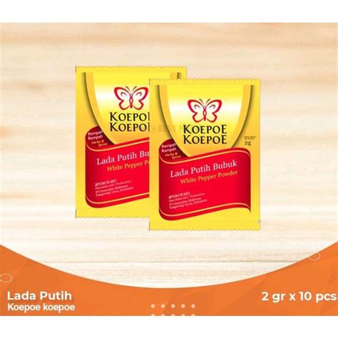 Jual Lada Putih Bubuk Koepoe Koepoe Per Renceng 10 Sachet Shopee