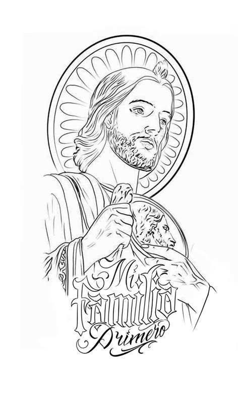 Pin by Alex Chavez on Diseños in 2024 St judas drawing Tattoo design