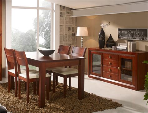 Mesa Comedor Extensible Color Nogal En Madera 7112 Factory Del