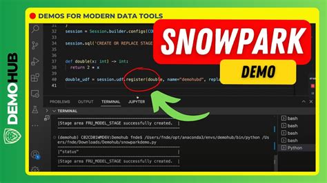 Snowpark Demo VS Code IDE Setup Snowflake For Python Demohub Dev