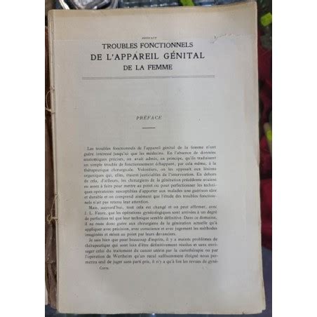 Les Troubles Fonctionnels De L Appareil G Nital De La Femme