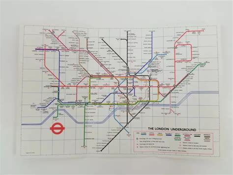 1975 NO 2 London Transport Underground Map Diagram Of Lines Tube 13