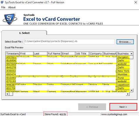 how to convert excel to vcf without software free