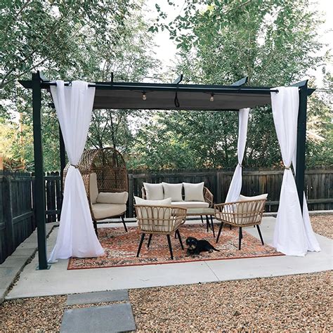 Luxs Yahoo Purple Leaf X Outdoor Retractable Pergola With Sun