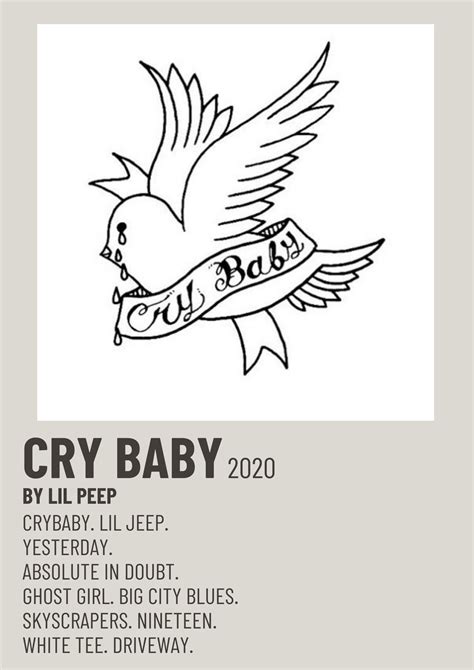 Minimalist Music Poster Cry Baby Lil Peep 2020