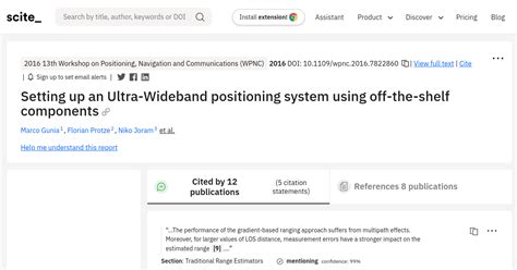 setting up an ultra wideband positioning system using off the shelf components [scite report]