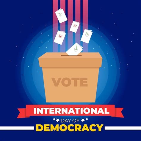 Ilustración del día internacional de la democracia Vector Premium