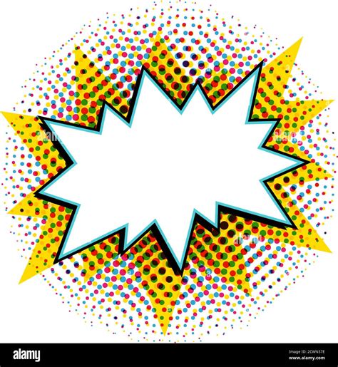 Pop Art Styled Speech Bubble Template For Your Design Comics Pop Art