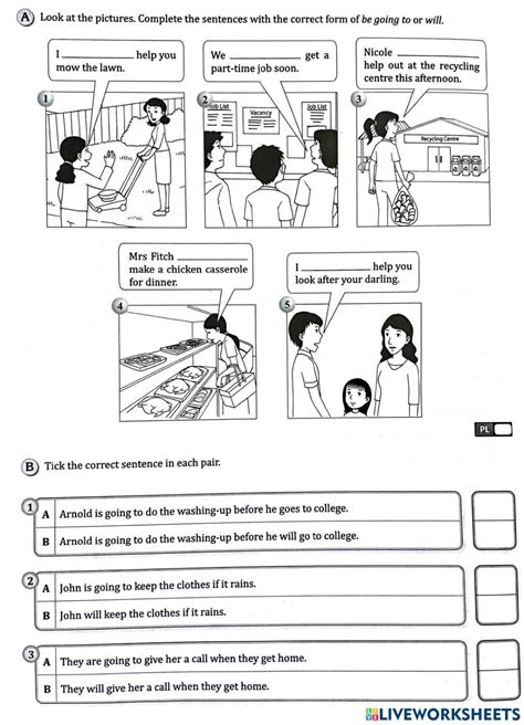 Ejercicio Interactivo De Will Vs Going To Para Secondary Puedes Hacer