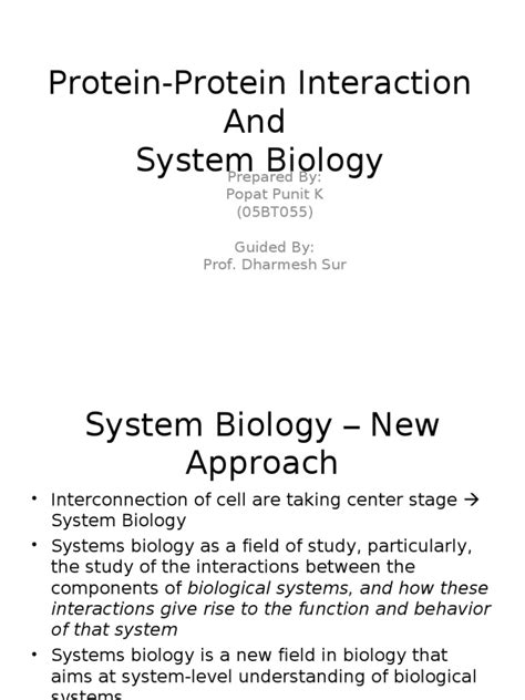 protein protein interaction and system biology pdf protein protein interaction docking