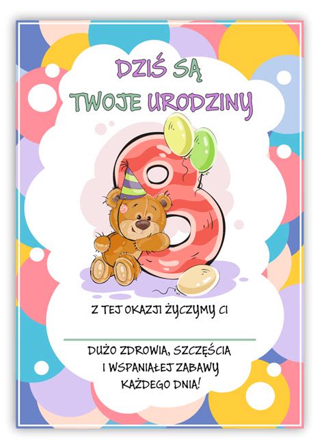 Dyplom Urodzinowy Latka Format A Szkolnenaklejki Pl