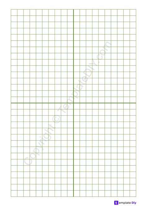 Green Graph Paper Grid Paper Printable Template In PDF