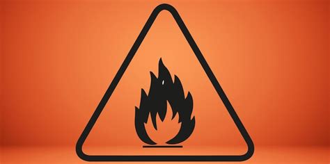 Premium Vector Hazard Sign Fire Sign On Transparent Background