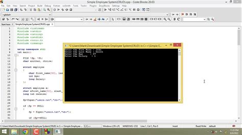 Simple Employee System CRUD In C YouTube