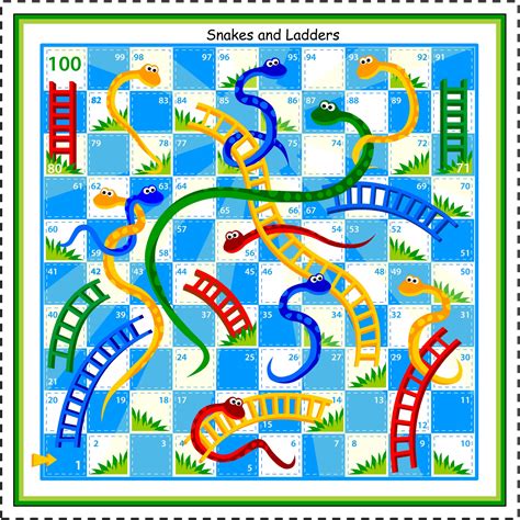 Snake And Ladder Printable