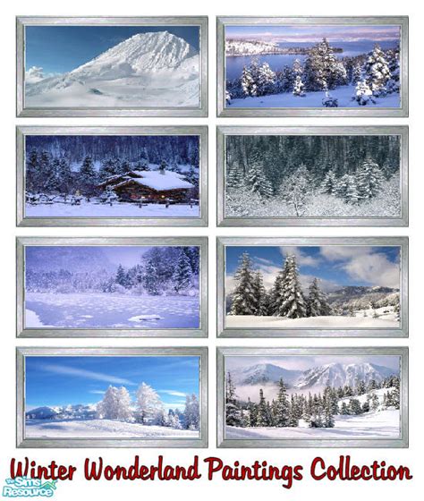 The Sims Resource Winter Wonderland Paintings Collection