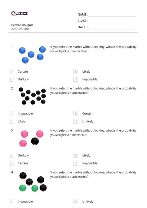 Probability Worksheets For Nd Grade On Quizizz Free Printable