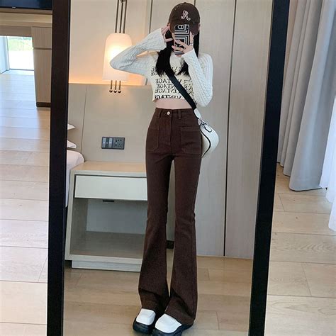 微喇叭牛仔裤女2023春秋新款设计感小众高腰显瘦马蹄裤高街ins潮 阿里巴巴