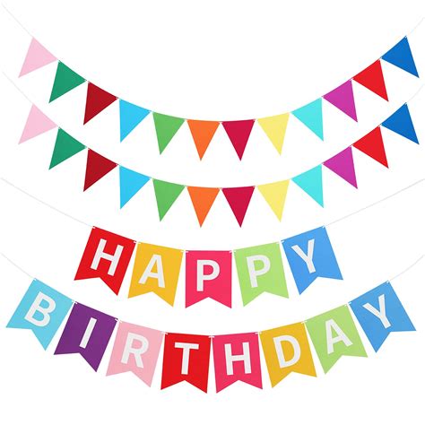 Guirnalda Banderín Feliz Cumpleaños Blanco Dorado Guirnaldas y Co