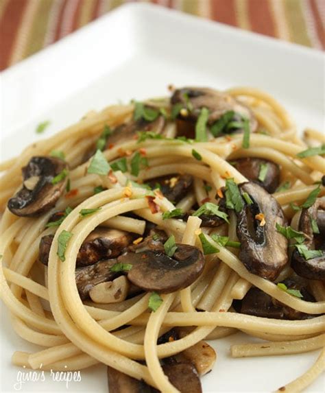 Spaghetti With Mushrooms Garlic And Oil Skinnytaste