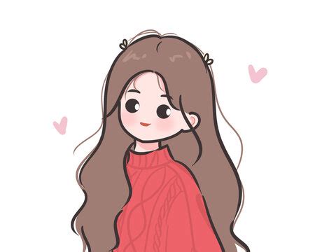 简笔画手绘可爱女生头像插画 美术绘画 其他设计 设计模板 汇图网www huitu