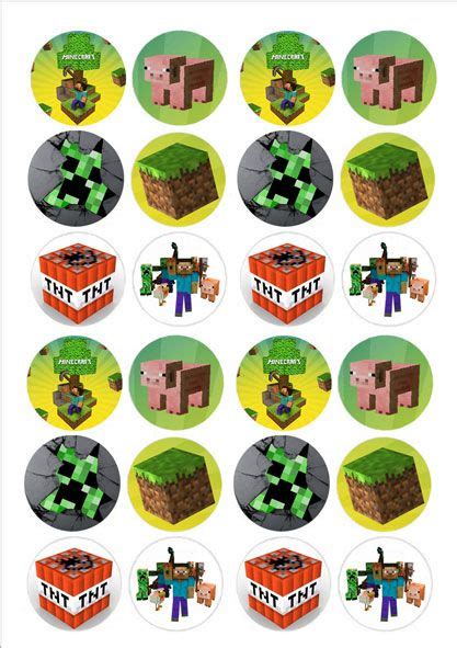 Minecraft Printable Cake Toppers
